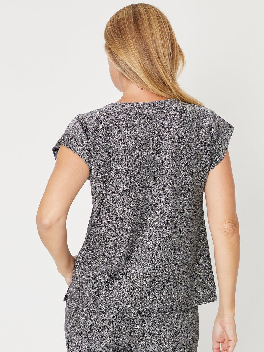 Lurex Lux Tarin Top - Silver - 31529 – Cordelia St