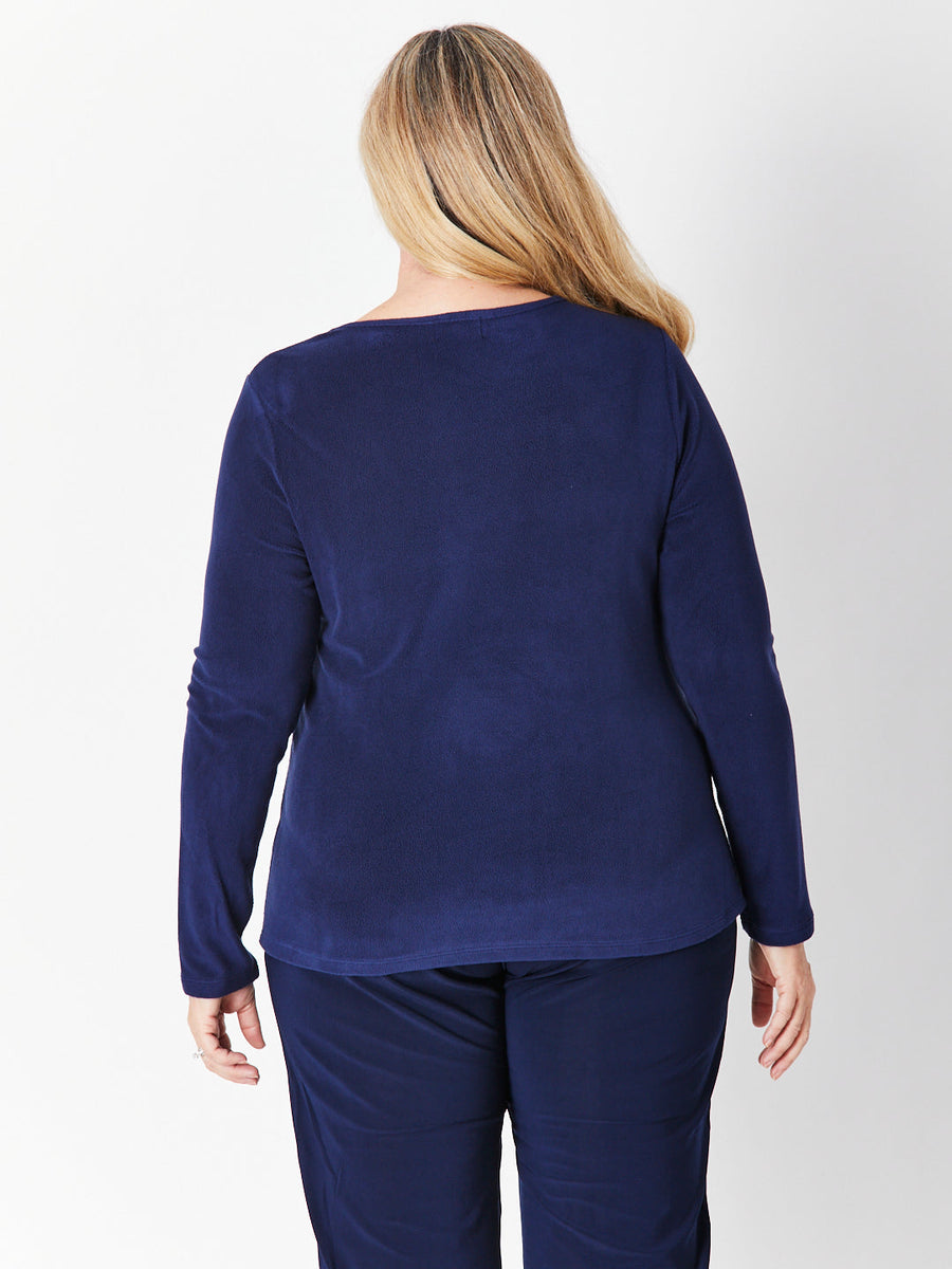 Micro Fleece Top - NAVY - 27024 – Cordelia St