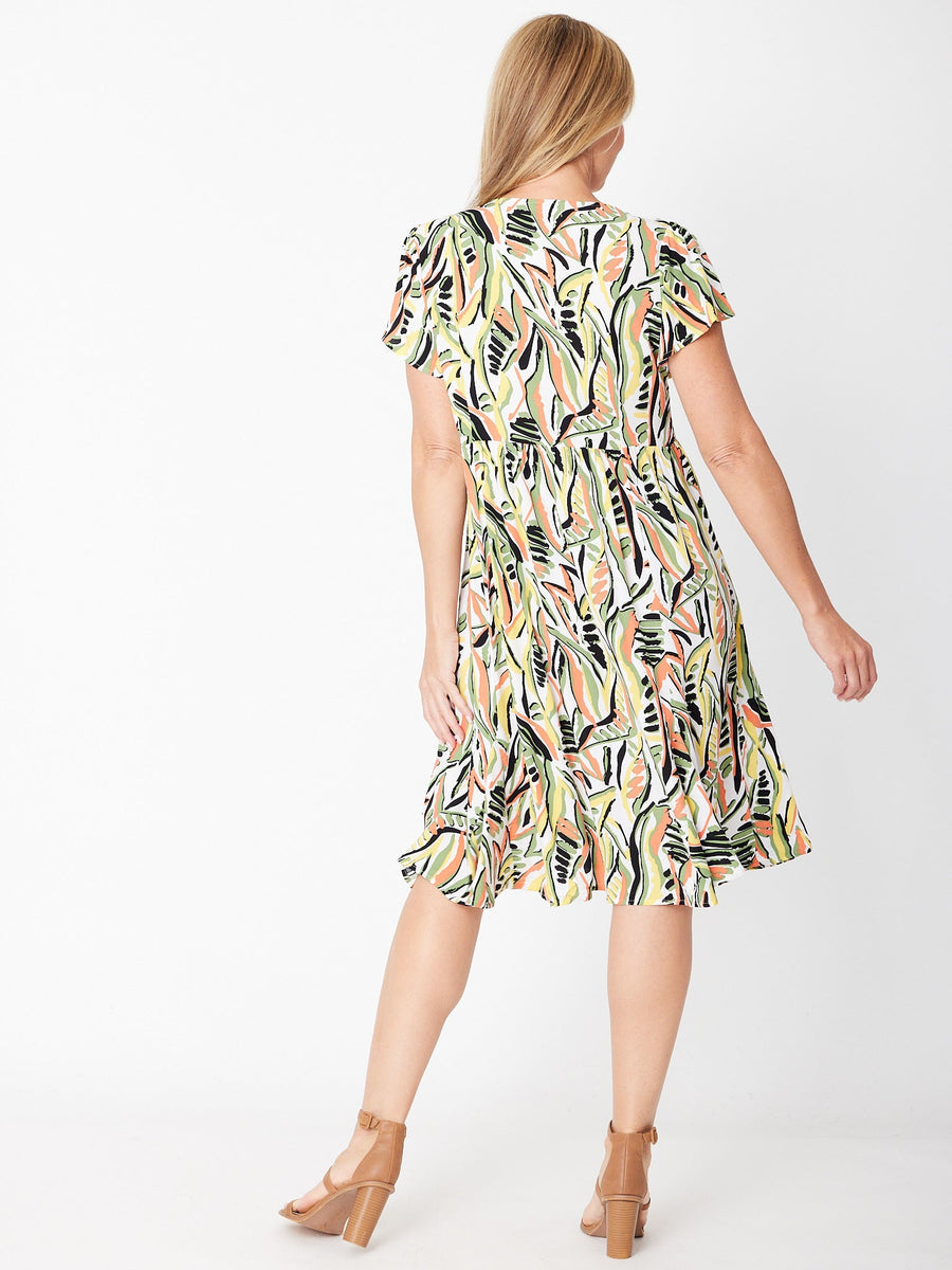 The Flounce Dress - Coral 30818 – Cordelia St