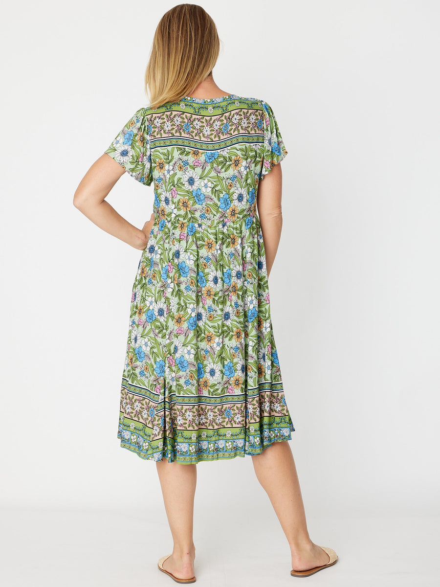 THE FLOUNCE DRESS- Spearmint 30818 – Cordelia St