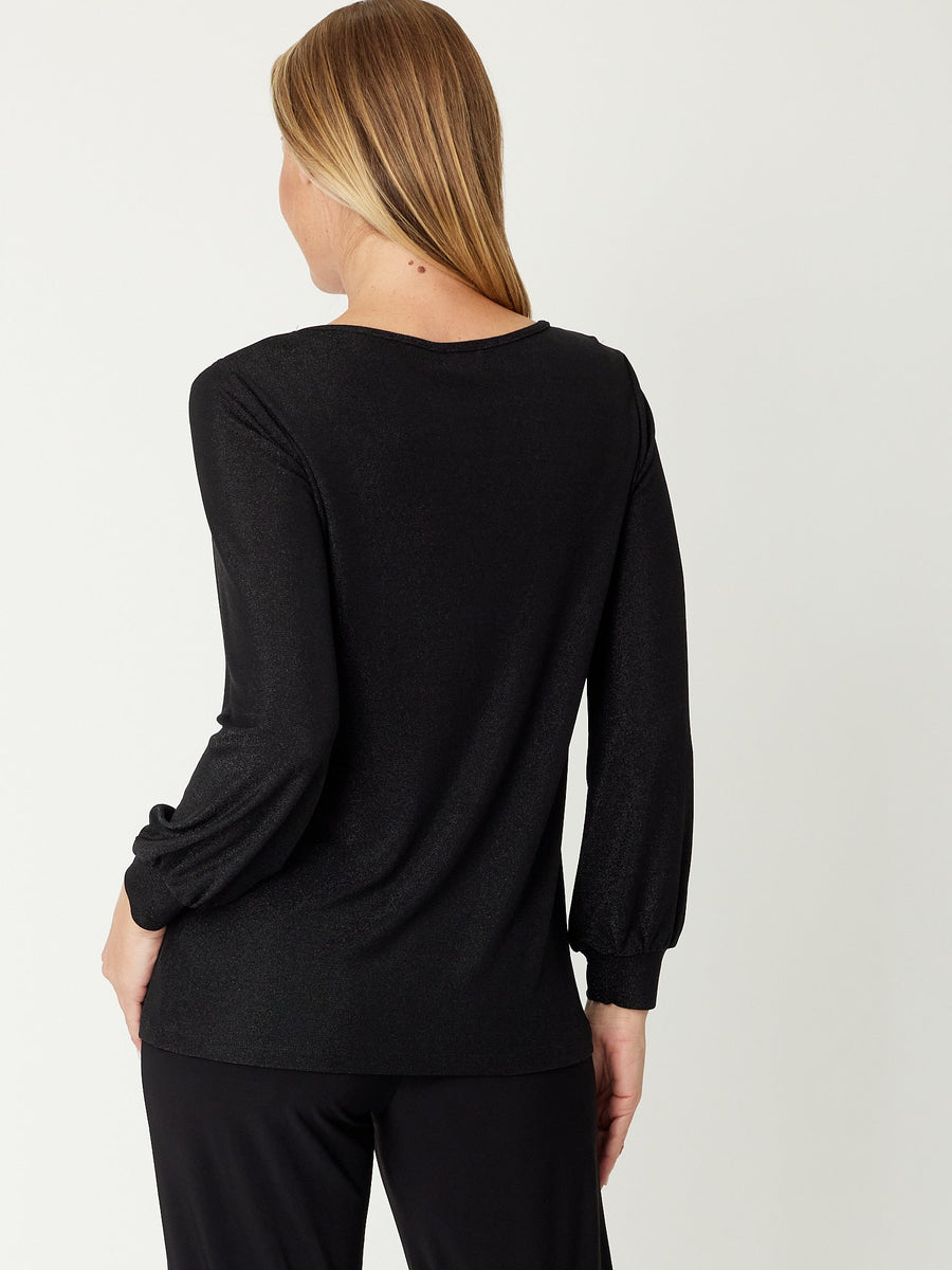 Cut Out Split Shoulder Top - Black- 31176 – Cordelia St