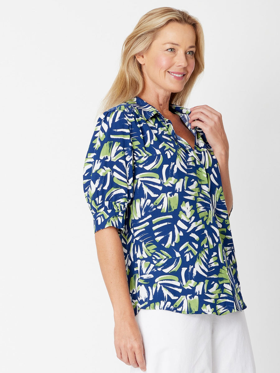 Florence Patch Shirt - Navy/Green- 31330 – Cordelia St