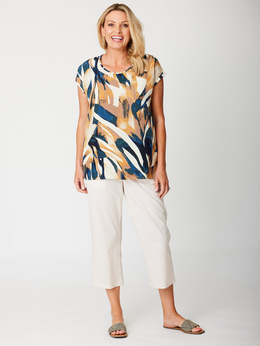 Scoop Cap Top - Mustard- 31650 – Cordelia St