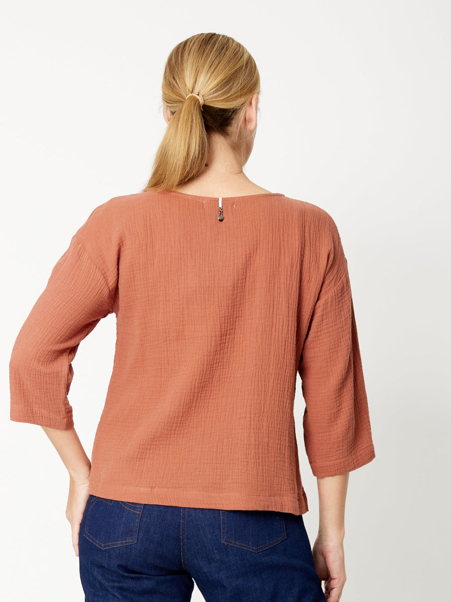 Tarin 3/4 Top - Cinnamon - 31729 – Cordelia St